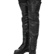 Leather & Lace Thigh High Half Chaps | Lissa Hill Leather